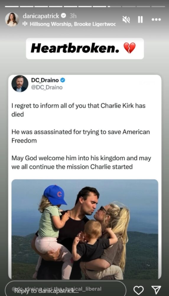 Danica Patrick’s One-Word Response to Charlie Kirk’s Death Stuns Fans ...